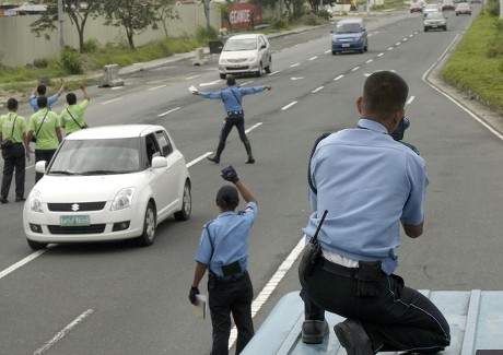 Filipino Traffic Enforcer Joseph Bumanglag Aims Editorial Stock Photo ...