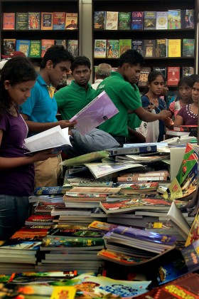 People Read Books On Display During Editorial Stock Photo - Stock Image ...