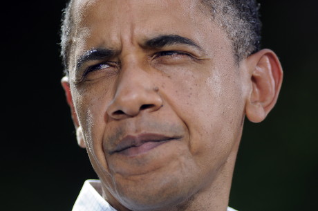 Us President Barack Obama Listens Question Editorial Stock Photo ...
