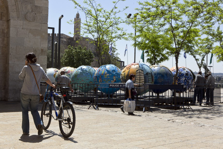 Woman Walks Her Bicycle Towards Jaffa Editorial Stock Photo - Stock ...