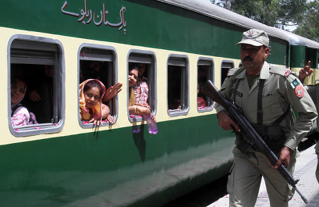 Pakistani Ranger Stands Alert Train Carrying Editorial Stock Photo ...