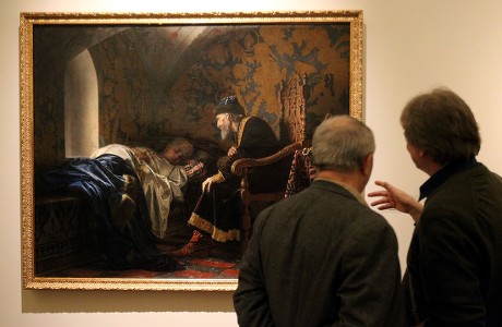 Visitors Look Painting By Russian Artist Editorial Stock Photo - Stock ...