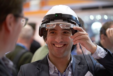 Attendees Test Out Epson Moverio Augmented Editorial Stock Photo ...
