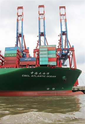 Cscl Atlantic Ocean Container Ship China Editorial Stock Photo - Stock ...