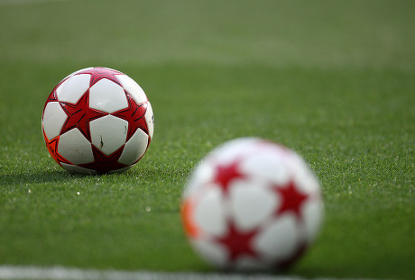Champions League Branded Footballs On Pitch Editorial Stock Photo ...