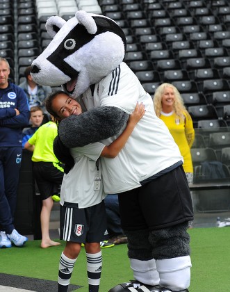 Club Mascot Billy Badger Hugs Young Editorial Stock Photo - Stock Image ...