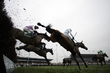 Horses Jump Fence On First Circuit Editorial Stock Photo - Stock Image ...