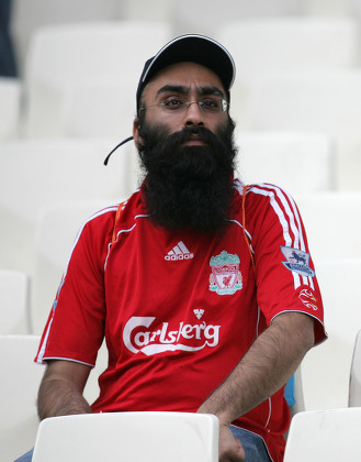 Big Bearded Asian Liverpool Fan Editorial Stock Photo - Stock Image ...