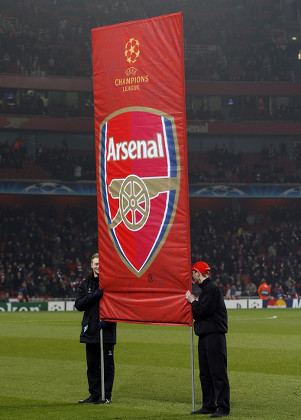 Arsenal Club Badge Displayed On Large Editorial Stock Photo - Stock ...