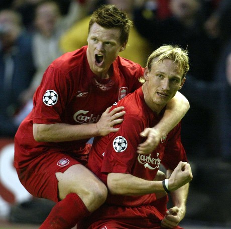 Liverpools Sami Hyypia Celebrates His Opening Editorial Stock Photo ...