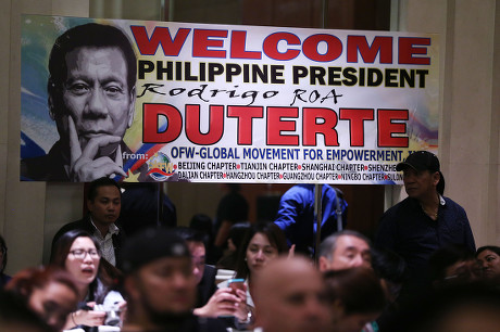 Welcome Poster Philippines President Rodrigo Duterte Editorial Stock ...
