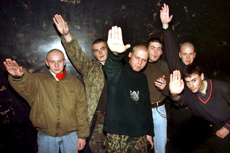 Ultranationalists Pose Raising Their Hands Nazi Editorial Stock Photo ...