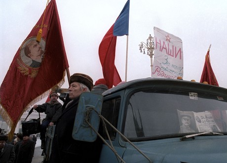 Lorry Decorated Soviet Flags Portrait Stalin Editorial Stock Photo ...