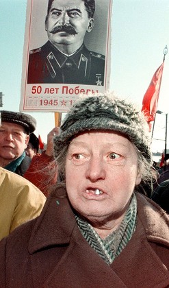 Elderly Woman Shouts Antigovernment Slogans Under Editorial Stock Photo ...