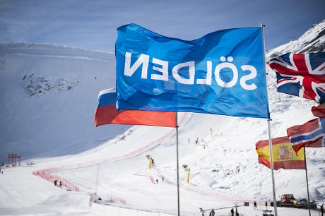 Flags Pictured Finish Area Fis Alpine Editorial Stock Photo - Stock ...