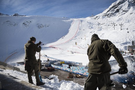 Flags Pictured Finish Area Fis Alpine Editorial Stock Photo - Stock ...