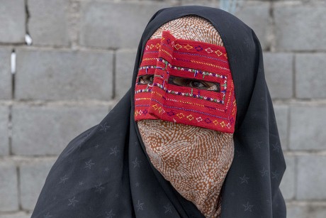 Woman Wearing Red Burqa Minab Thursday Editorial Stock Photo - Stock ...