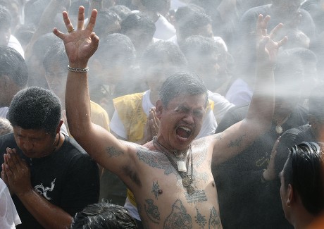 Thai Devotee Under Spell Magic Tattoo Editorial Stock Photo - Stock ...