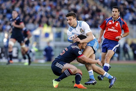 Italys Luca Sperandio R Tackled By Editorial Stock Photo - Stock Image ...