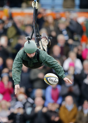 Royal Marines Deliver Match Ball Via Editorial Stock Photo - Stock ...