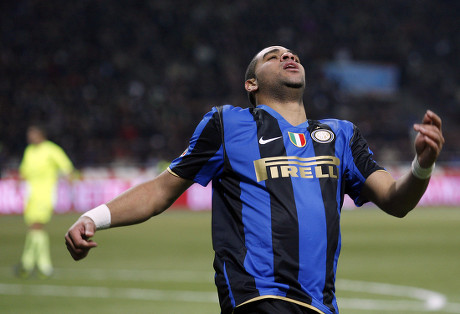 Adriano Inter Milan Reacts Italy Milan Editorial Stock Photo - Stock ...