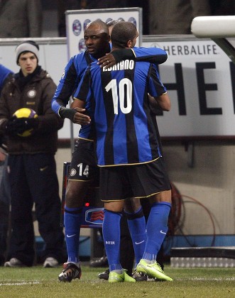 Adriano Inter Milan Replaced By Teammate Editorial Stock Photo - Stock ...
