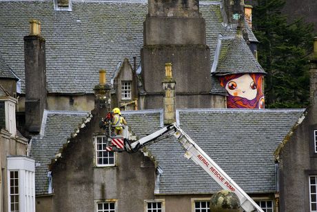Grafftti Facade Kelburn Castle Largs Ayrshire Editorial Stock Photo ...