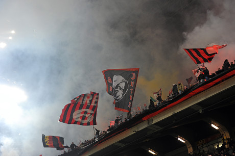 Ac Milan Fans Wave Their Giant Editorial Stock Photo - Stock Image ...