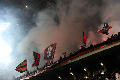 Ac Milan Fans Wave Their Giant Editorial Stock Photo - Stock Image ...