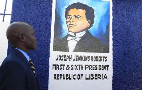 Liberian Man Looks Painting Liberias First Editorial Stock Photo ...