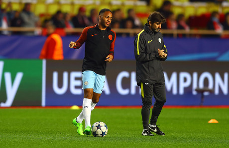 Raheem Sterling Manchester City Warms During Editorial Stock Photo ...