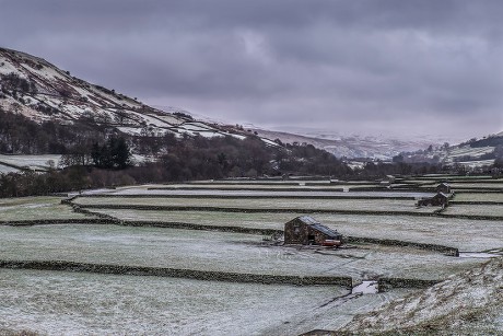 Dry Stone Walls Stone Barns Light Editorial Stock Photo - Stock Image ...