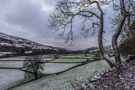 Dry Stone Walls Stone Barns Light Editorial Stock Photo - Stock Image ...
