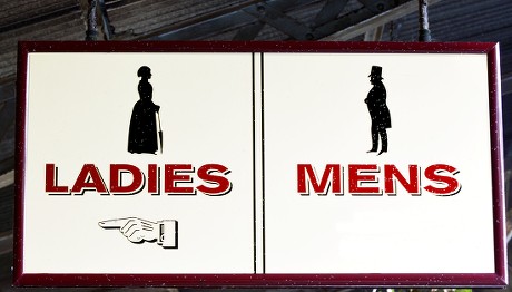 Old Colonial Ladies Mens Restrooms Signs Editorial Stock Photo - Stock ...