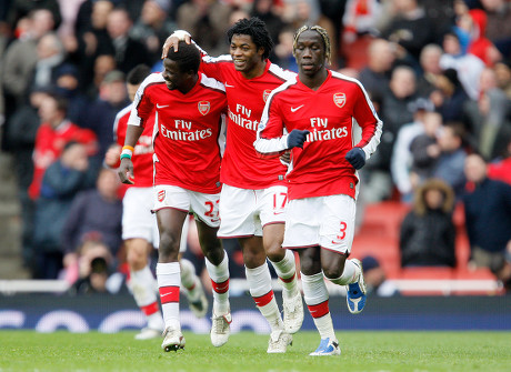 Emmanuel Eboue Arsenal Celebrates His First Editorial Stock Photo ...
