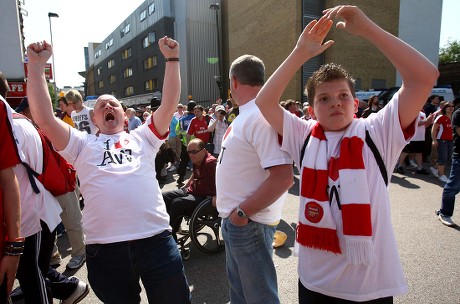 Arsenal Fans Form Protest Outside Emirates Editorial Stock Photo ...