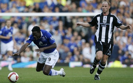 Louis Saha Everton Brought Down By Editorial Stock Photo - Stock Image ...