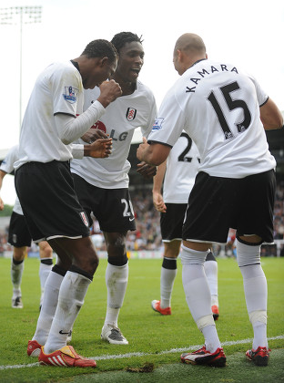 Diomansy Kamara Fulham Celebrates Scoring After Editorial Stock Photo ...
