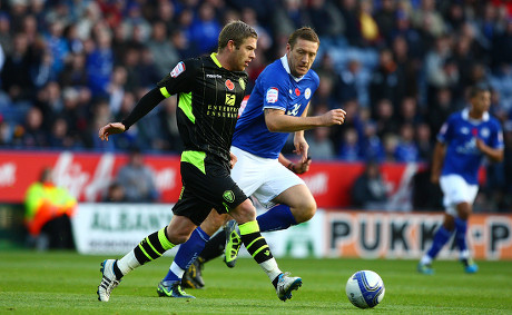 Leeds United Striker Adam Clayton Leicester Editorial Stock Photo ...