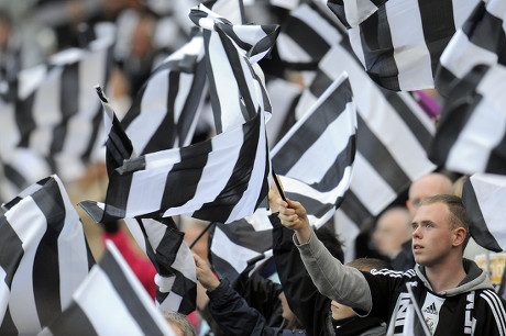 Newcastle United Fans Wave Flags United Editorial Stock Photo - Stock ...