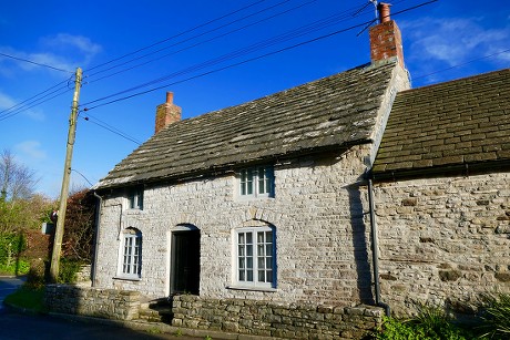 Purbeck Stone Cottage Last Light Ulwell Editorial Stock Photo - Stock ...