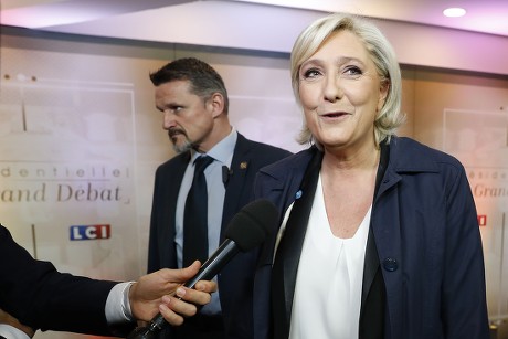 TF1 television debate of French presidential candidates, Aubervilliers ...
