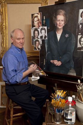Richard Stone His Painting Margaret Thatcher Editorial Stock Photo ...
