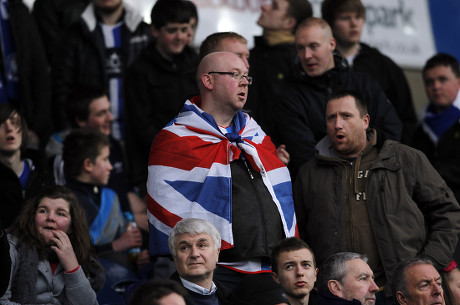 Blackburn Rovers Fan Wearing Union Jack Editorial Stock Photo - Stock ...