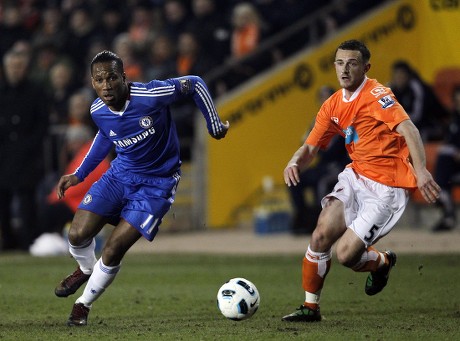 Didier Drogba Chelsea Neal Eardley Blackpool Editorial Stock Photo ...