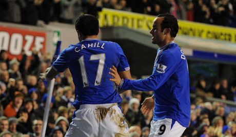 Tim Cahill Everton Celebrates Scoring Opening Editorial Stock Photo ...