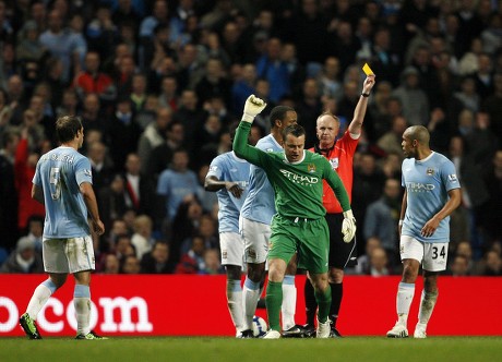 Manchester City Goalkeeper Shay Given Reacts Editorial Stock Photo ...