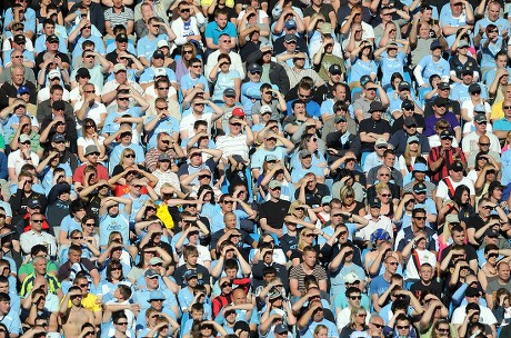 Manchester City Fans Stare Into Sun Editorial Stock Photo - Stock Image ...