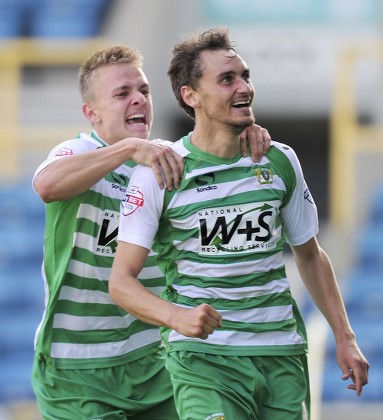 Ed Upson Yeovil Town Celebrates His Editorial Stock Photo - Stock Image ...