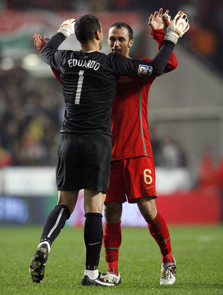 Ricardo Carvalho Portugal Celebrates Goalkeeper Eduardo Editorial Stock ...